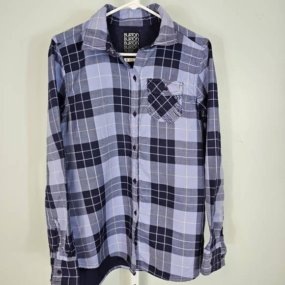 Burton | Shirts | Burton Size Medium Long Sleeve Plaid Shirt Dri Ride ...